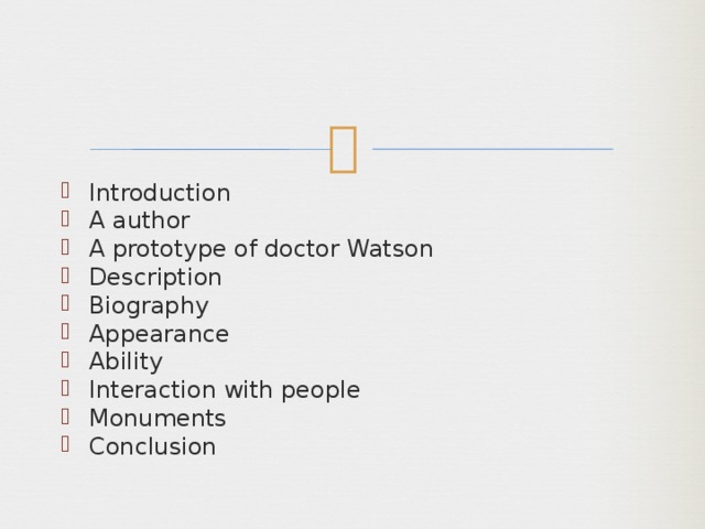 Презентация "Doctor Watson" (Доктор Ватсон)