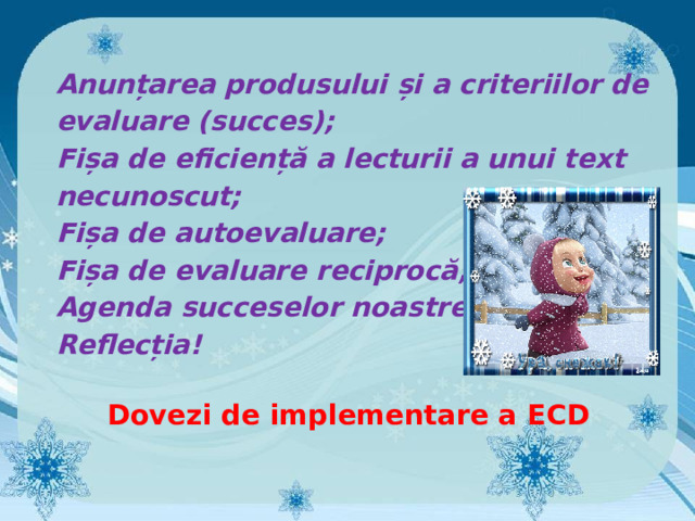 Autoanaliza lecției - Начальные классы - 3 класс
