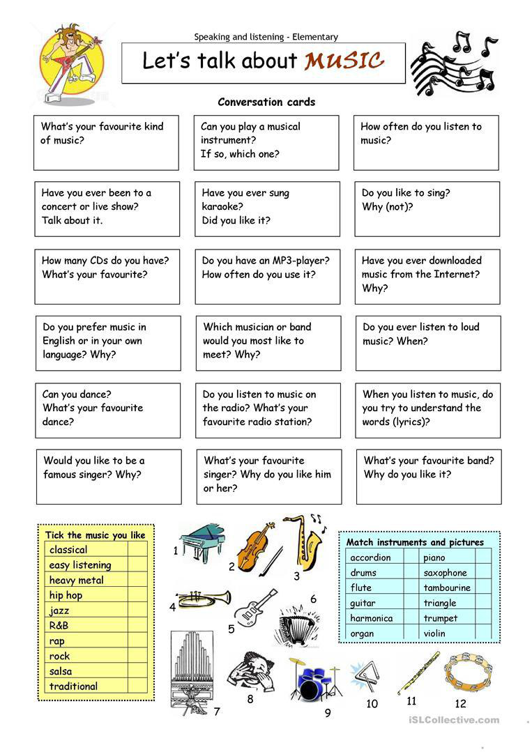 Tasks for speaking for 6-8 grades