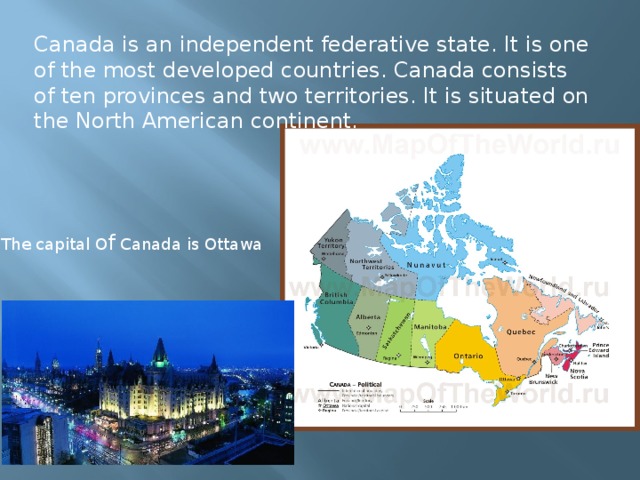 Презентация "The Russians in Сanada"