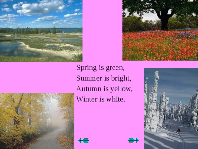 Презентация на тему "Времена года. Seasons"