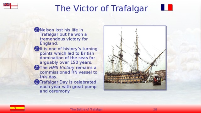 Презентация к уроку "Battle of Trafalgar"