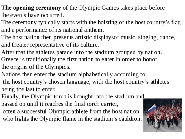 The history of Olimpics