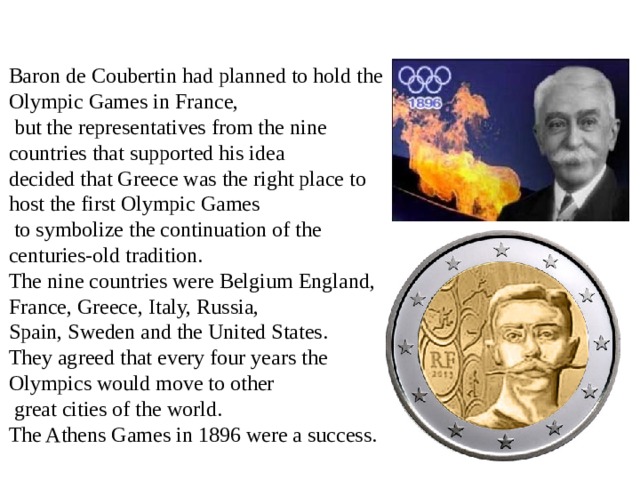 The history of Olimpics