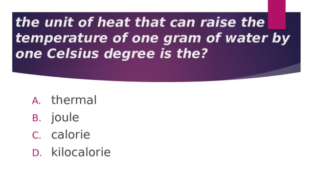 Thermodynamics Revision Test