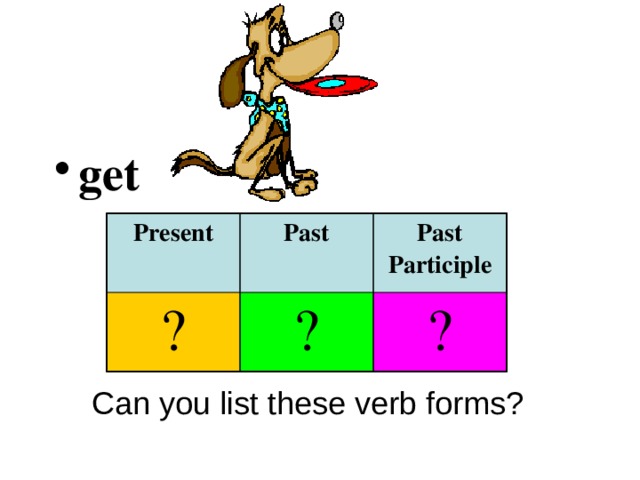 Irregular verbs in English