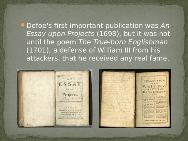 DANIEL DEFOE презентация к открытому уроку