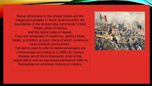 Presentation. 6th grade. Native Americans