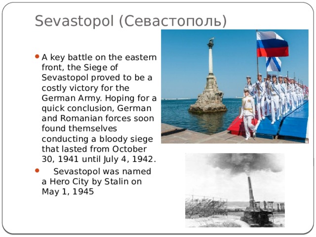 Hero cities of Russia