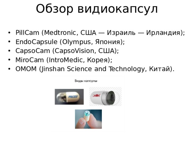 Презентация "Капсульная эндоскопия"