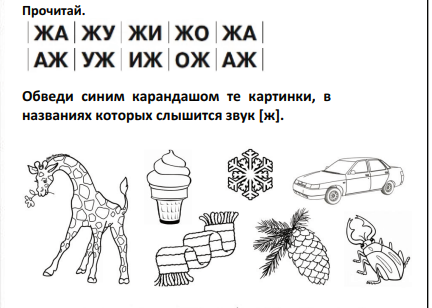 Карточка-гармошка " Буква Жж