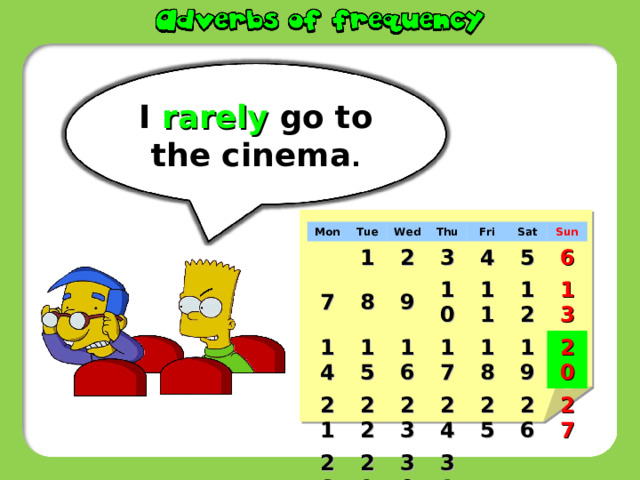 Презентация. Adverbs of frequency