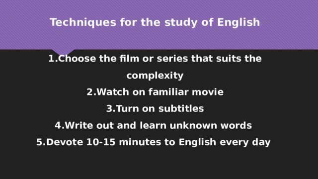 Презентация «Learning English through movies and series»