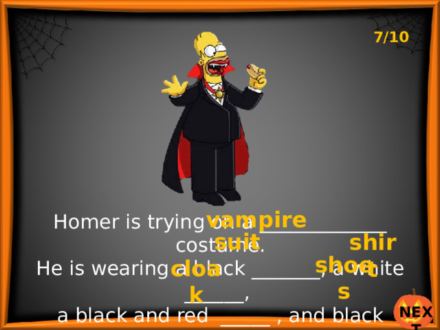 Презентация-игра по английскому языку на тему одежду : "The Simpsons ...