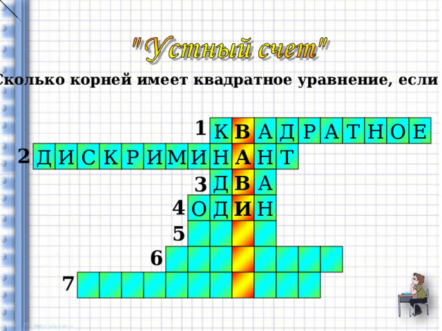 Презентация к уроку Квадратные уравнения 8 класс