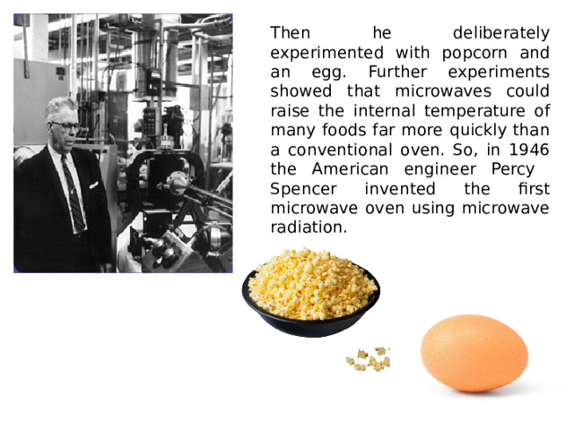 Презентация "The invention of a microwave oven"